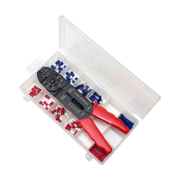 ブラック×イエロー×レッド/-/DPS-1・パッケージ個数:1・電気器具・車のオーディオ機器等の配線作業に・絶縁端子圧着、電線切断、ワイヤーストリッパー、ねじ・ボルト切断に・端子の整理に便利なパーツケース付き・材質本体:スチール、グリップ:...