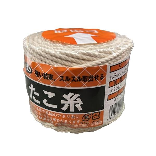 単品ホワイト/3mm×50m/A-303・Style:単品Size:3mm×50m・パッケージ個数:1・原産国:日本・材質:綿・サイズ:3mm×50m・天然素材:綿製の細紐・工作や手芸・園芸等に巾広く使用