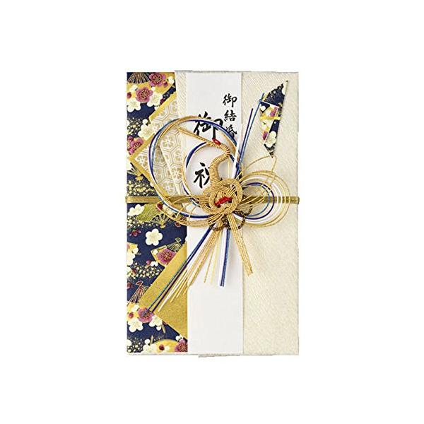 祝儀袋ネイビー/125×205mm/キ9B・Color:ネイビー・パッケージ個数:1・友禅紙に鶴の水引飾りを組み合わせた重量感のある大判金封です。・婚礼用にはもちろん、高額を包む御祝事全般にもご利用いただけます。・デザイン金鶴/紺 サイズ1...