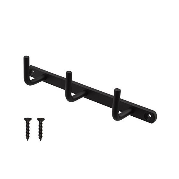 3連ラインフックブラック/1個入り/58646・Size:1個入りStyle:3連ラインフックColor:ブラック・パッケージ個数:1・アンティーク調フック・材質:鉄・サイズ:166x38x35mm・本体耐荷重:3kg