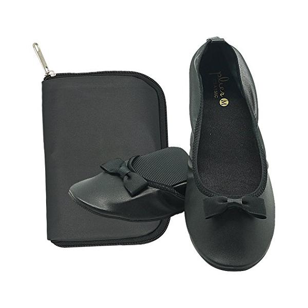 リボンブラックL/サイズ：ポーチ収納時（約W17×H13×D5cm）バッグ時（約W40×H30×D17cm）/PLL-3 RBK・パッケージ個数:1・サイズ:シューズ/Lサイズ(24.5~25.5cm対応)、ポーチ時/約17×13×5cm、...