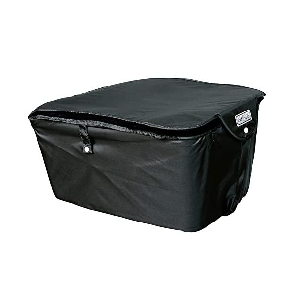 自転車カゴカバーブラック/-/BCR-2800・Color:ブラック・パッケージ個数:1・特大後カゴに対応・ボタンを外すと大容量・ひったくり防止・外から中身が見えません