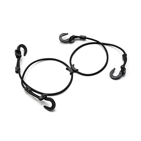 モダンブラック/1m×2(エックスタイプ)/72219・Color:ブラックSize:1m×2(エックスタイプ)・パッケージ個数:1・用途荷物の量に合わせてコードの長さを調節できるエックスジョインター付きバイク用ストレッチコード・仕様1コー...