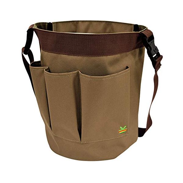 菜園万能収穫バッグ 大ブラウン/大/大・Size:大Style:菜園万能収穫バッグ 大・パッケージ個数:1・作物の収穫や道具入れに・肩掛け&amp;ウエスト掛けの2WAY仕様・バッグの内部はターポリン素材を使用しているので汚れにくい・便利な...