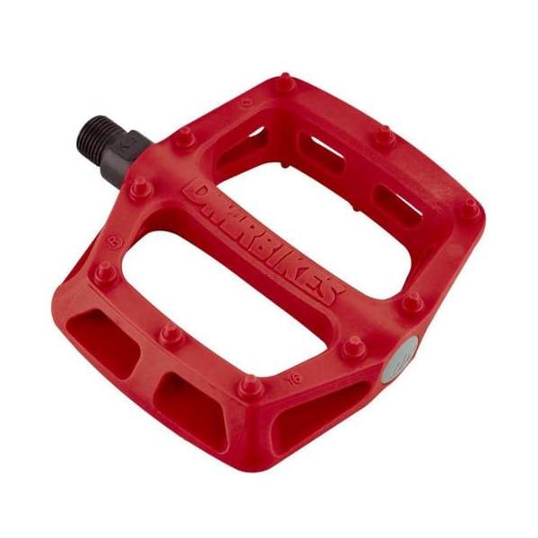 自転車用ペダルレッド/長さ105mmｘ幅105mmｘ厚さ19mm/DMR14-VV6-R・Color:レッド・パッケージ個数:1・エントリーモデル 上位モデルのデザインを踏襲し、ブッシュシステムを採用したエントリーモデル。プラットフォームは...