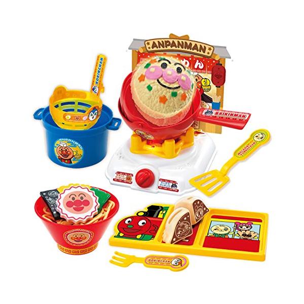 2.ラーメンDXセット混合カラー/-/-・対象年齢:3才以上・サイズ:W140mm×H64mm×D180mm(コンロ)・電池:単4×2本(別売)・アンパンマンラーメンは、トッピングを変えてばいきんまんラーメンに変えられます。・本物みたいなち...