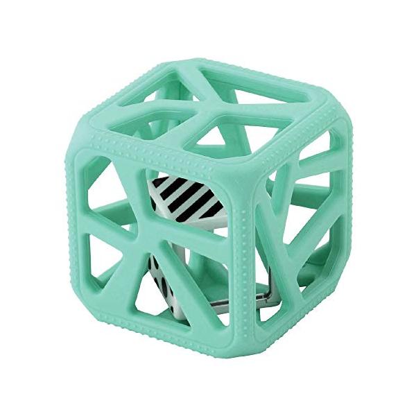 Mint Green/-/Cub-mint・Color:Mint Green・パッケージ個数:1・「歯がため」と「ラトル」が一つになったチューキューブ・外側は柔らかいシリコンでできており赤ちゃんの小さな手に握りやすく、かんだり、なめたり、引...