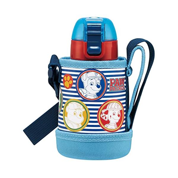 直飲みパウ・パトロー/400 ml/KSTCH4-A・パッケージ個数:1・サイズ:直径9.5×高さ17.5cm 容量:400ml・素材・材質：内びん・胴部/ステンレス鋼 カバー/綿・ポリエステル・付属品:肩ベルト・水筒カバー 保冷効力:9度...