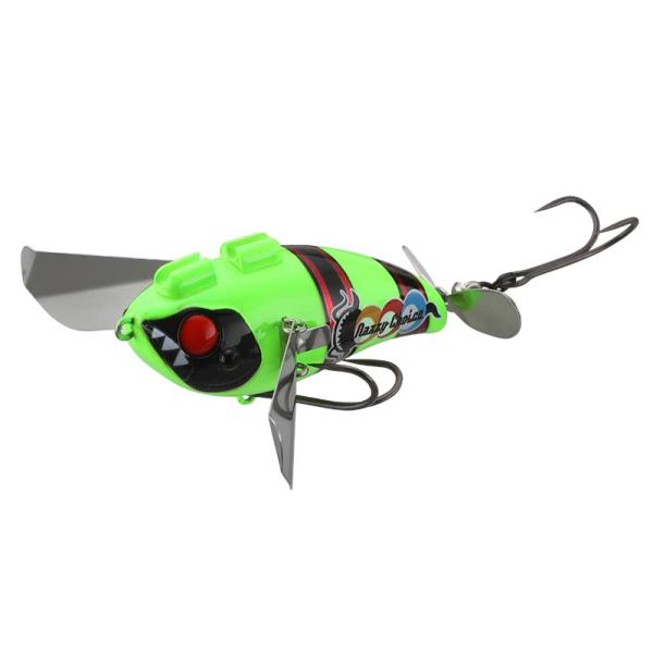 フローティングナジーチョイス/アスパラガス/16g/-・Color:ナジーチョイス/アスパラガスSize:16g・自重:18g・全長:66mm・タイプ:フローティング・ダブルフック/スチールボール/リアプロップ/大径球マグネット固定式重心移動搭載