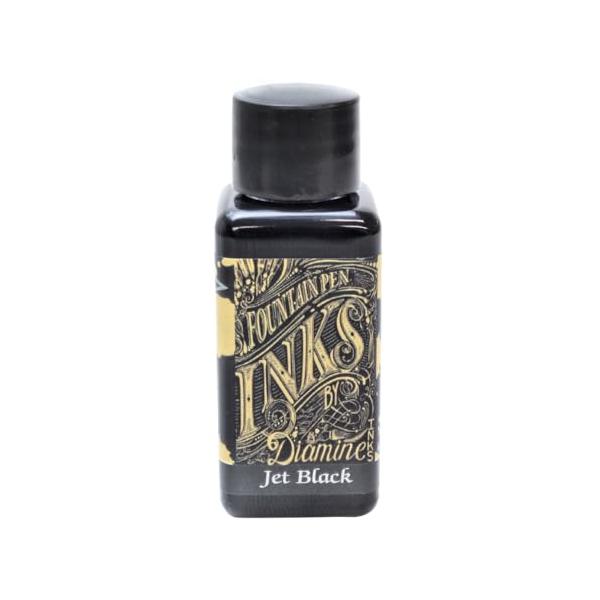 Jet Black/30ml/NO.201・Color:Jet Black・パッケージ個数:1・DIAMINE ボトルインク・品番：NO.201・色：ジェットブラック・内容量：30ml・色材に染料を使った一般的なインク。