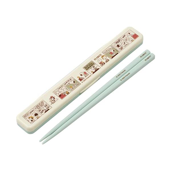 箸箱セットスヌーピー/-/ABC3AG-A・Style:箸箱セット・パッケージ個数:1・サイズ:箸＝長さ18cm 箸箱＝幅19×奥行3.1×高さ1.3cm・素材・材質:フタ＝AS樹脂 本体＝ABS樹脂 箸＝メタクリル樹脂 クッション＝シリコ...