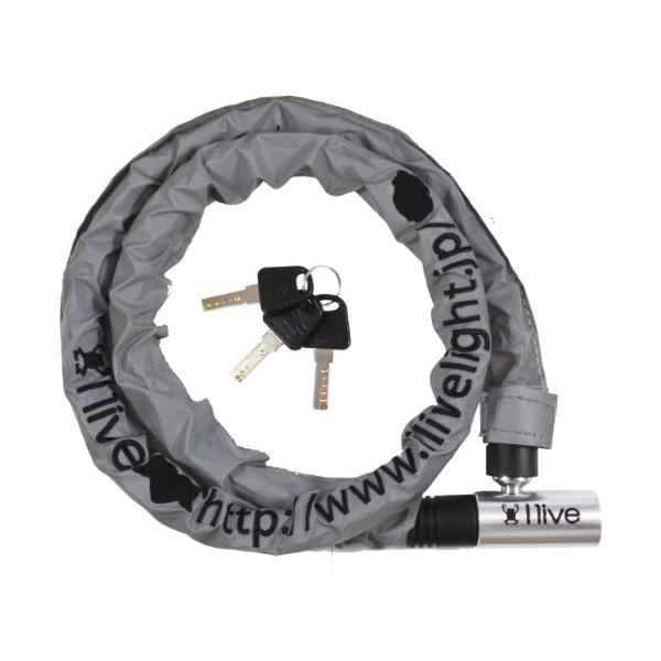 ディンプルキー式ワイヤー錠グレー/ワンサイズ/67811・パッケージ個数:1・原産国:中国・材質:スチールワイヤーケーブル、スチールシェル・サイズ:太さ/18mm(ワイヤーシェル部) 長さ/1200mm・ディンプルキー3本付属・反射タイプワ...