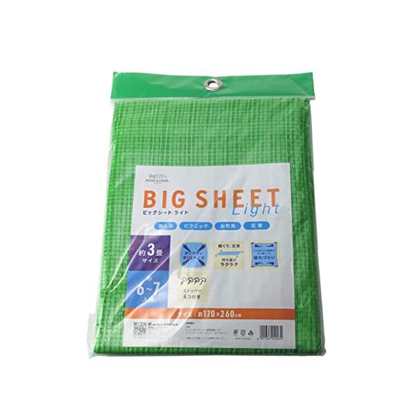 ビッグシートライトグリーン/170 x 260 cm (長方形)/4901367049434・Size:170 x 260 cm (長方形)Style:ビッグシートライト・パッケージ個数:1・本体サイズ：170×260cm・本体重量：約22...