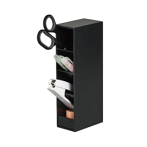 仕切り調整不可ブラック/スリム/TS-001-K・Color:ブラックSize:スリムStyle:仕切り調整不可・パッケージ個数:1・文房具、化粧品やキッチン用品など、小物の収納に活躍するマルチケース。・縦置きでも横置きでも使えて便利。フレ...