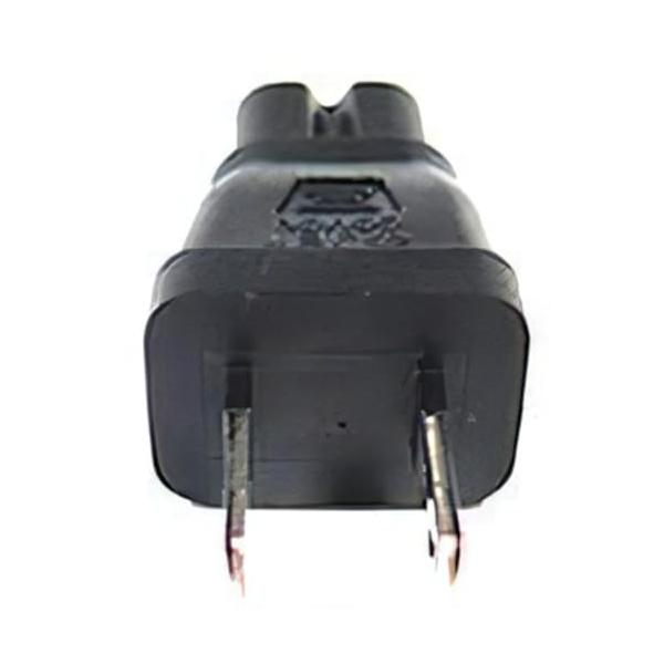 ブラック/-/-・パッケージ個数:1・2ピンのメガネ型コードを通常コンセント形状に変換するアダプタ・2ピンメガネ型(メス)→2ピン(オス)・電気仕様：12A 125V(・PSE対応・ROHS対応