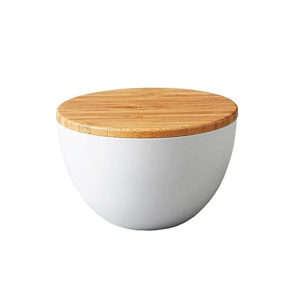 ライトグレイ/約700ml/T-96339・Color:ライトグレイPatternName:ボウルM・パッケージ個数:1・本体サイズ:約φ13.4×8.6cm、フタ:約13.4×0.9cm・素材・材質:PET ABS樹脂 竹・原産国:日本・...