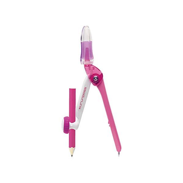 桃/-/SK-767-P・パッケージ個数:1・「くるんキャップ」搭載でこれまでの難しかったコンパスを一新・にぎって・くるんと・まわすだけ革新的な円の描きやすさを実現・「くるんキャップ」は鉛筆の安全針キャップにもなります。・けがをしにくい、短...