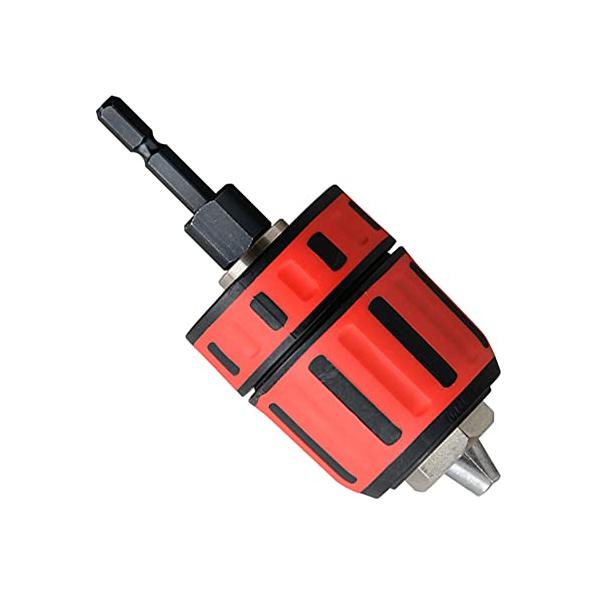 6.35mm六角軸レッド/ラバーグリップ(1.5~13mm)/AKL-195・Size:ラバーグリップ(1.5~13mm)Style:6.35mm六角軸・パッケージ個数:1・ストレートシャンク(丸軸)のドリル刃を六角軸チャックの電動工具に取...