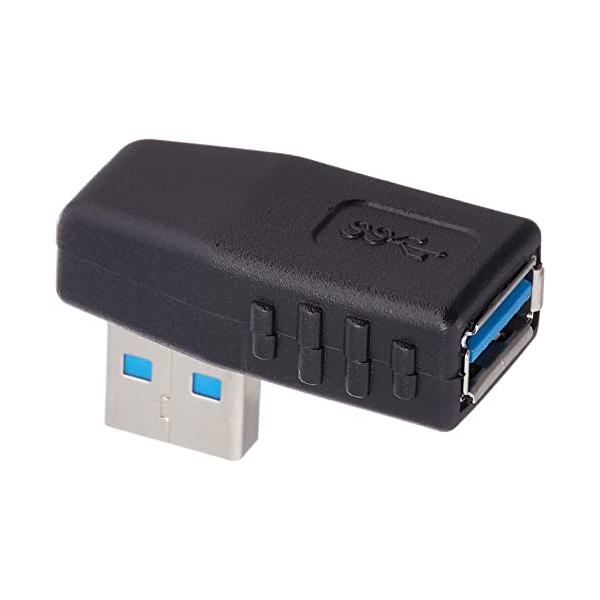 ブラック/USB3.0 Aメス/Aオス L型下向き/SUAM-UAFR3・Size:USB3.0 Aメス/Aオス L型下向き・パッケージ個数:1・USB3.0対応 L型コネクタ下向き・対応 : USB3.0データ転送・通電・端子1 : US...