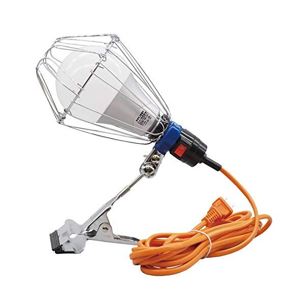 屋内用クリップランプ昼光色/5mコード/LA-2205A-LED・パッケージ個数:1・CREE社製（米国）超高輝度LED採用・全光束2 400ルーメン・ロッカースイッチ（シーソー型）採用・照射角270度・5mコード