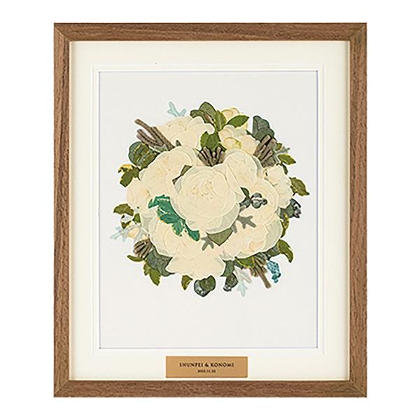 W272×H322mm必ず下記、商品説明記載事項をご確認いただき、ご承諾のうえお申込みください。◆ブーケに使用された生花の色や形のイメージと、押し花や立体タイプの仕上がりは必ずしも同じにはなりません。◆納期：約6ヶ月◆ご注文について・原則と...