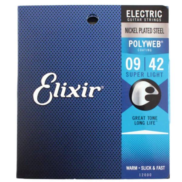 Elixir POLYWEB 0942 Super Light エリクサー コーティングギター弦 12000エレキ弦 POLYWEBコーティングは、独特の温かみのある音質を長期間保つことのできる、元祖エリクサーエレキ弦です。Light : ...