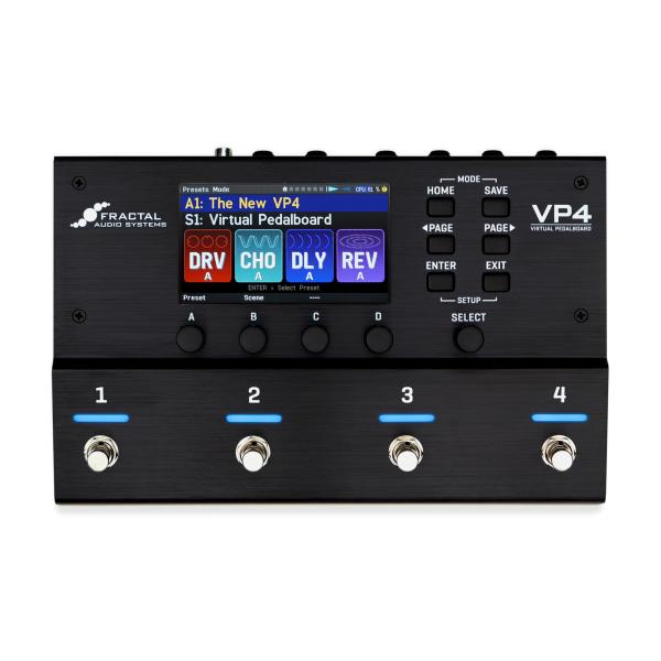 VP4 は、Fractal Audio Systems の先進的な VIRTUAL PEDALBOARD プロセッサーです。このコンパクトなマルチエフェクターは、エフェクトペダルのレジェンド達にインスパイアされたユーザーフレンドリーな操作性...