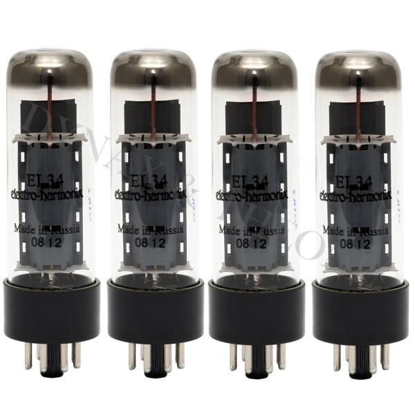Electro-Harmonix EL34EH マッチドクワッド (4本) パワー菅マッチドクワッド(4本組)のパワー菅となります。バランスの良い豊かなトーンが魅力のパワー管。低音域は深みのあるタイトなサウンド、中音域は甘く、スムースな音色...