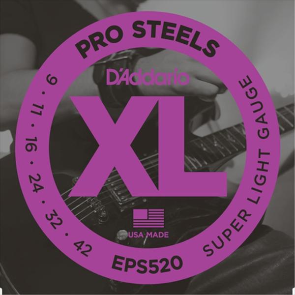 D'Addario 0942 XL PROSTEELS EPS520 Super Light ギター弦 ダダリオD'Addario製品の中でも最も磁力が高く、かつブライトなサウンドが特徴のエレキギター弦。 特殊な合金を使用することで、良質な...
