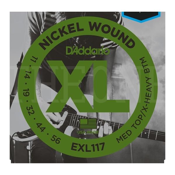 D'Addario EXL117 XL NICKEL Medium Top/Extra Heavy Bottom ギター弦 ダダリオ超ヘビー！ダウンチューニング向けの買いやすい価格帯が魅力の ギター弦 です独特なブライトサウンド、素晴らしい...