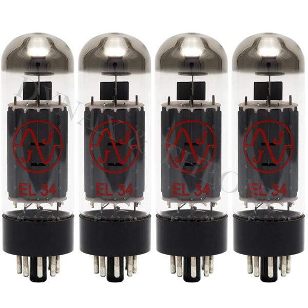 JJ EL34 マッチドクワッド (4本) パワー菅昨今の様々なチューブアンプに利用されている JJ パワー菅。クセが無く、クリアで広いレンジ感を持つのが特徴です。
