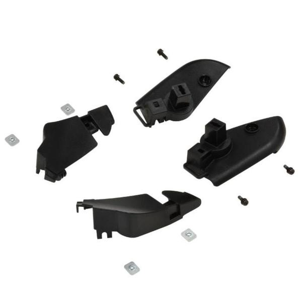 ルーフキッズC リヤチャイルドシート用レインカバー RCR-012をチャイルドシートに取り付けるための専用部品セット。■必要な工具：プラスドライバー(#2)■素材：本体/POM、ネジ類/鉄■適合リヤチャイルドシート：RBC-015DX※ルー...