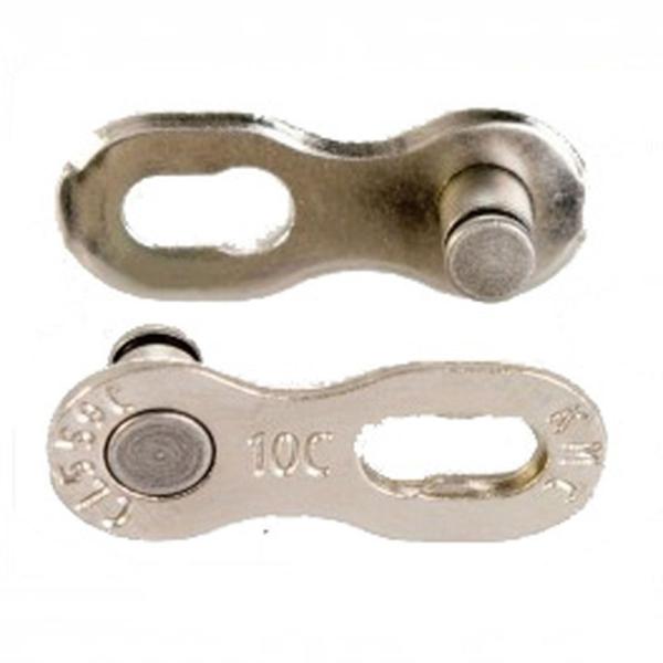 カンパの10スピードチェーンに対応。ロングライドやツーリングの際に持参されるといざという場合に大変便利なアイテムになります。取付け、取り外しには専用工具をご使用ください。■カラー：シルバー■リンク数：2■ピン長さ：5.9mm■付録リンク：カ...