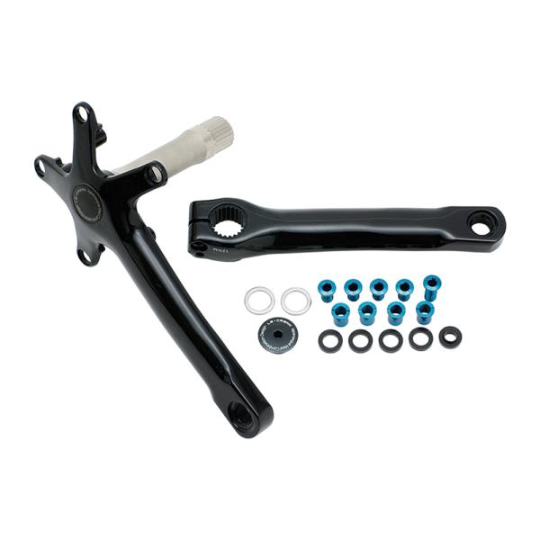 Dixna ディズナ ラ・クランク アームセット（BBなし） 167.5mm ブラッククランク長：130〜170mm までの豊富なクランク長をラインアップする。■カラー：ブラック■クランク長：167.5mm■PCD：110mm■ツーピースク...