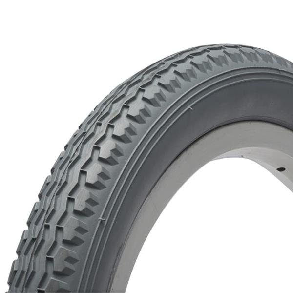 14インチの車椅子タイヤ※商品画像はイメージです。実物とは異なる場合があります。カラー、サイズ等は必ず商品説明欄をご確認ください。■色：灰/灰■パターン：C97N■サイズ：14×1.75■タイプ：車いす■ETRTO：47-254■包装仕様：...