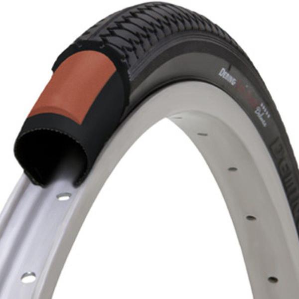 タイヤ＋チューブセット ノーマルチューブ 0.9mm耐貫通パンク用タイヤゴム厚を増やす事によって耐貫通パンク性能を上昇させたタイヤ。異物（金属片やガラス片）による貫通パンクから守ります。ガードゾーンに周辺より柔らかいゴムをタイヤ内部で2層構...