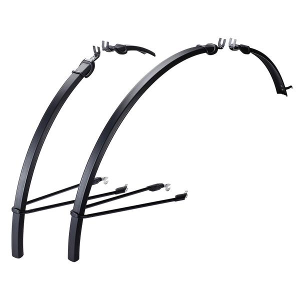 ●フロントフェンダーとリアフェンダーのセット。●アルミニウム製のシャフトで安定性を向上。●ブレーキボルトとクィックリリースアクスルへの取り付けで安定した固定力。●タイヤと一体化するマットブラックのスリムなデザイン。●泥と水はねから完全に保護...