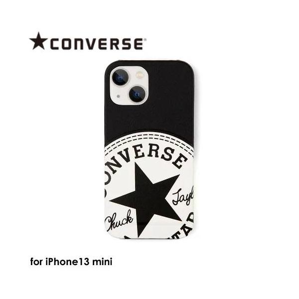 【ブランド】CONVERSE（コンバース）【商品仕様】約H135×W68×D11mm【対応機種】iPhone13 mini【素材】PUレザー/PC【カラー（主）】BLACK（ブラック）アイフォン13  ミニ ケース iPhone13 min...