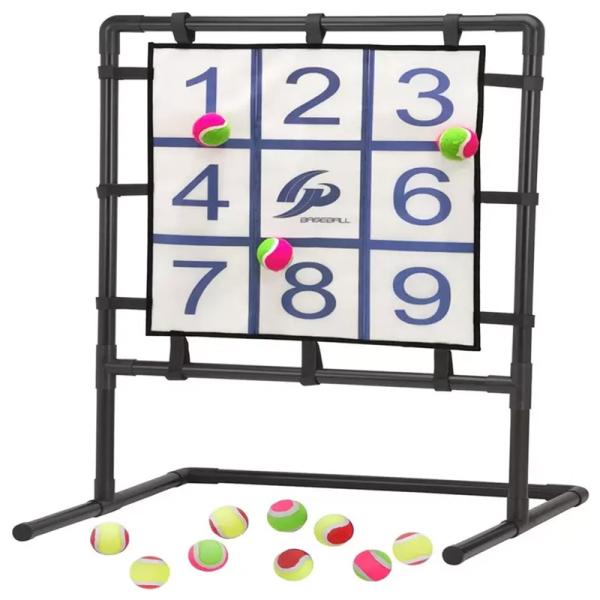 子供から大人までみんなで気軽に楽しめる「ストラックアウト」自宅や公園など省スペースで遊ぶことができるピッチング練習器具ですイベントや催し物のレクレーションにもおすすめのアイテムです■特徴・パネルが散乱しないマジックシートタイプ・ターゲットに...