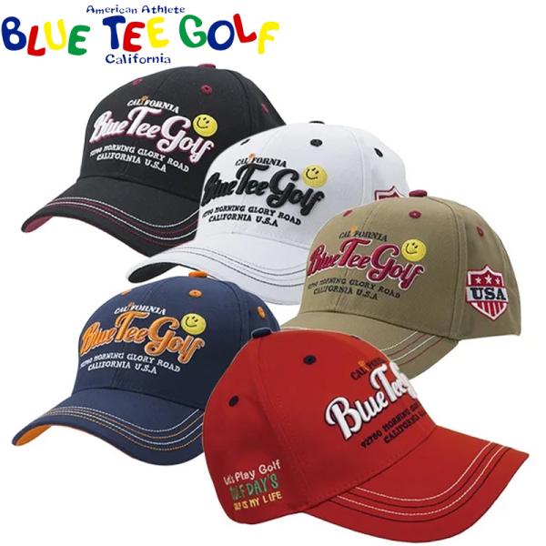 ブルーティーゴルフ コットン100％キャップ「Blue Tee Golf」ロゴ、スマイル、USAがシンボリックに刺繍されたアイテム■素材綿100％■サイズフリーサイズ(57-59cm、調整可能なアジャスター付き)■特記事項お使いのコンピュー...