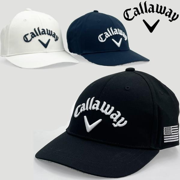 シンプルなデザインながらキャロウェイの世界観がよく表現されたコットン素材のキャップ■特徴・フロントに立体刺繍で入れられたブランドロゴ・左サイドに刺繍で入れられた星条旗・バックに刺繍で入れられた「V」ロゴ■素材・本体:綿100％・つば裏:ポリ...