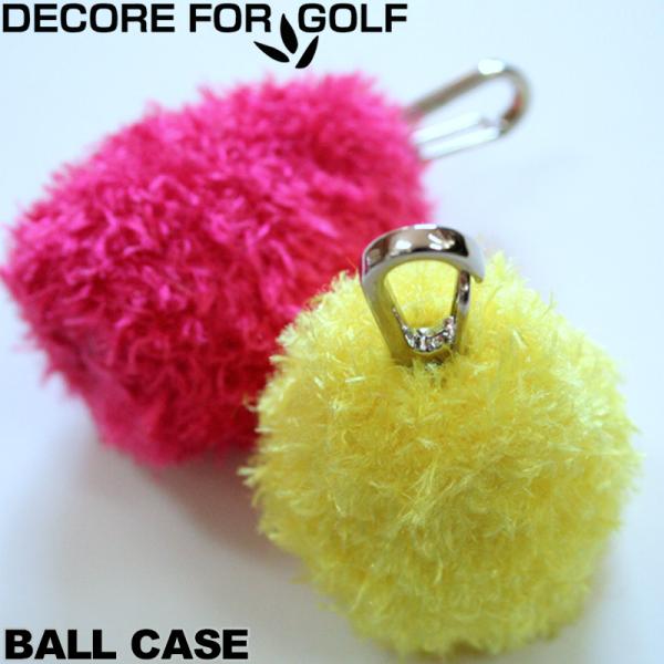 DECORE for GOLF(デコレフォーゴルフ)オリジナルアクセサリー フワフワモコモコのボールケース出し入れ簡単で軽量 使いやすさは抜群です♪別売品の「グローブホルダー＆マーカーセット」に付ければ腰回りを華やかに演出できます■サイズゴ...