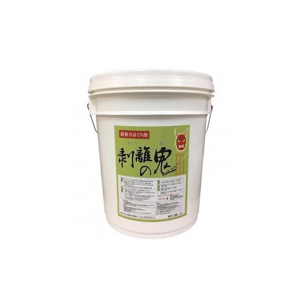 【商品詳細】商品名：剥離の鬼III内容量：18L成分：非イオン活性剤、グリコール系溶剤種類：アルカリ性希釈倍率：10倍〜30倍【特徴】強靭な浸透・剥離力と抜群の作業性を実現。 ビルドアップした樹脂ワックスにもすばやく浸透し、強靭なパワーで溶...