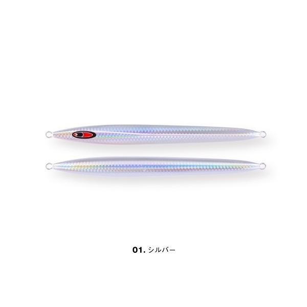 フォールスピードの速さ、潮抜けの良さといったメサイアの特徴を継承した、セミロングプラスタイプのジグです。メサイアは180m以上で力を発揮するロングタイプ。一方こちらのセミロングプラスタイプは近海での集魚と確実なバイトへの持ち込みを可能にする...