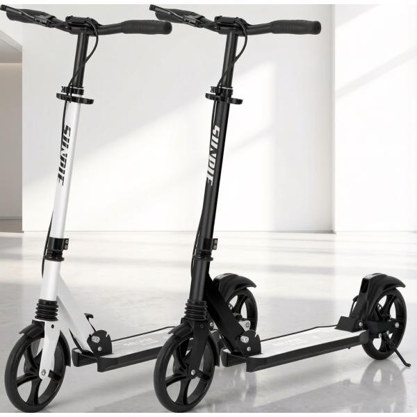 キックボード ブレーキ付き 折りたたみ 8インチ 軽量 商品仕様本体サイズ(最大展開時)：高さ約80~100cm×長さ約96cm×幅約36cm本体サイズ(折り畳み時)：高さ約32cm×長さ約90cm×幅約14cm重量：約6.9kg、耐荷重：...