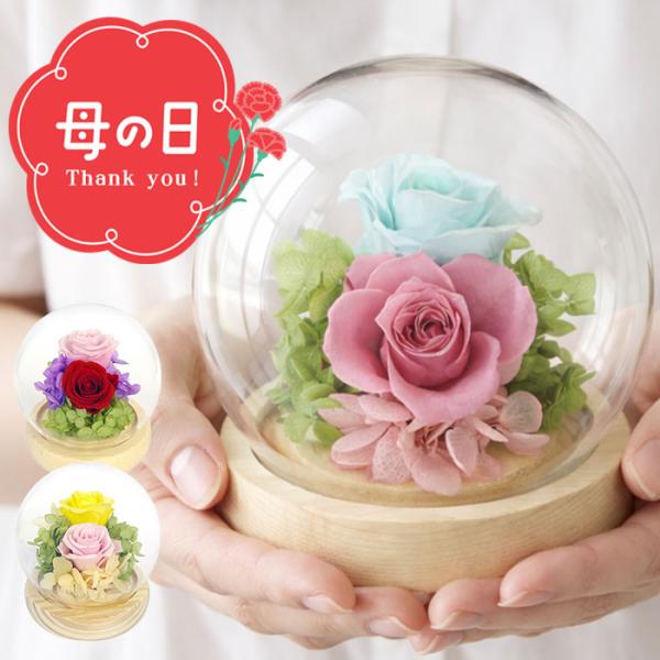 ＜材質＞本体：プリザーブドフラワー(自然素材)フローラルフォーム(フェノール樹脂)ドーム：ガラス・木＜カラー＞希(のぞみ)/ピンク、希(のぞみ)/イエロー、希(のぞみ)/ブルー□現品サイズ：約 10 × 10 × 10.2 cm□個装サイズ...