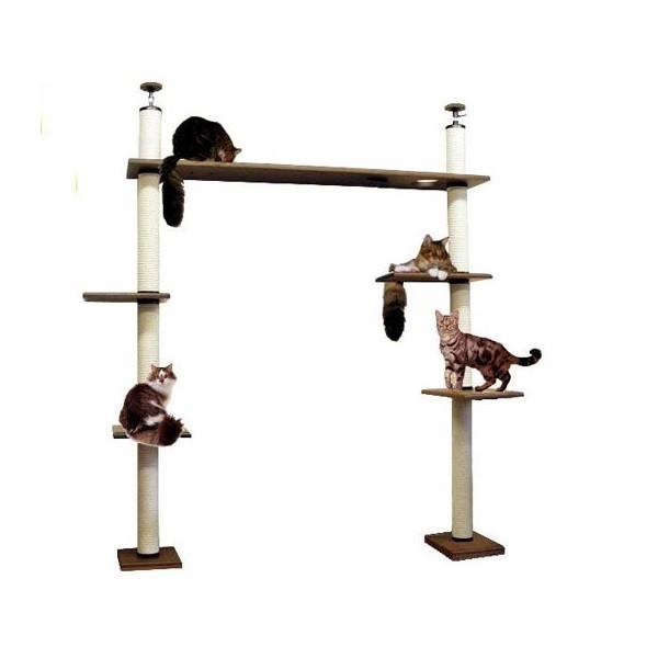 安定感・高級感抜群のキャットウォーク（ブリッジ板）付大型キャットタワー耐久性とインテリアを重視した最高級のキャットタワー。当社のキャットタワーはパーツ交換にて永年ご使用いただいているユーザー様が多数いらっしゃいます。ブリーダー様からも好評頂...
