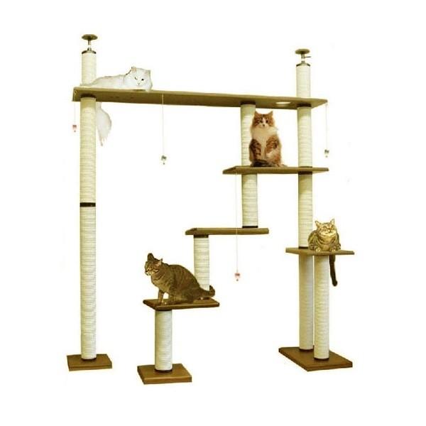 安定感・高級感抜群のキャットウォーク（ブリッジ板）付大型キャットタワー耐久性とインテリアを重視した最高級のキャットタワー。当社のキャットタワーはパーツ交換にて永年ご使用いただいているユーザー様が多数いらっしゃいます。ブリーダー様からも好評頂...