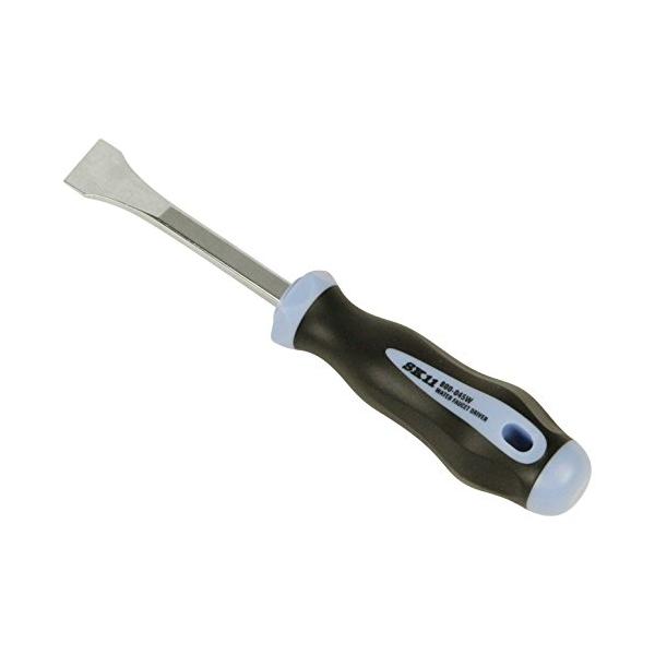 仕様:先端ストレート形状先端幅:18mm、先端厚み:1.6mm全長:195mm軸長:85mmグリップ:ラストマー樹脂