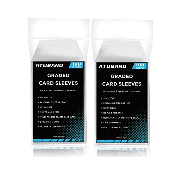 psa スリーブ 鑑定専用の仕様psa スリーブ*200枚 サイズ：86mm×140mmpsa スリーブの設計とジャストフィットpsa 袋のリップは繰り返し貼り付けることができ、台形のデザインを採用しており、使いやすく美しくなっています。P...